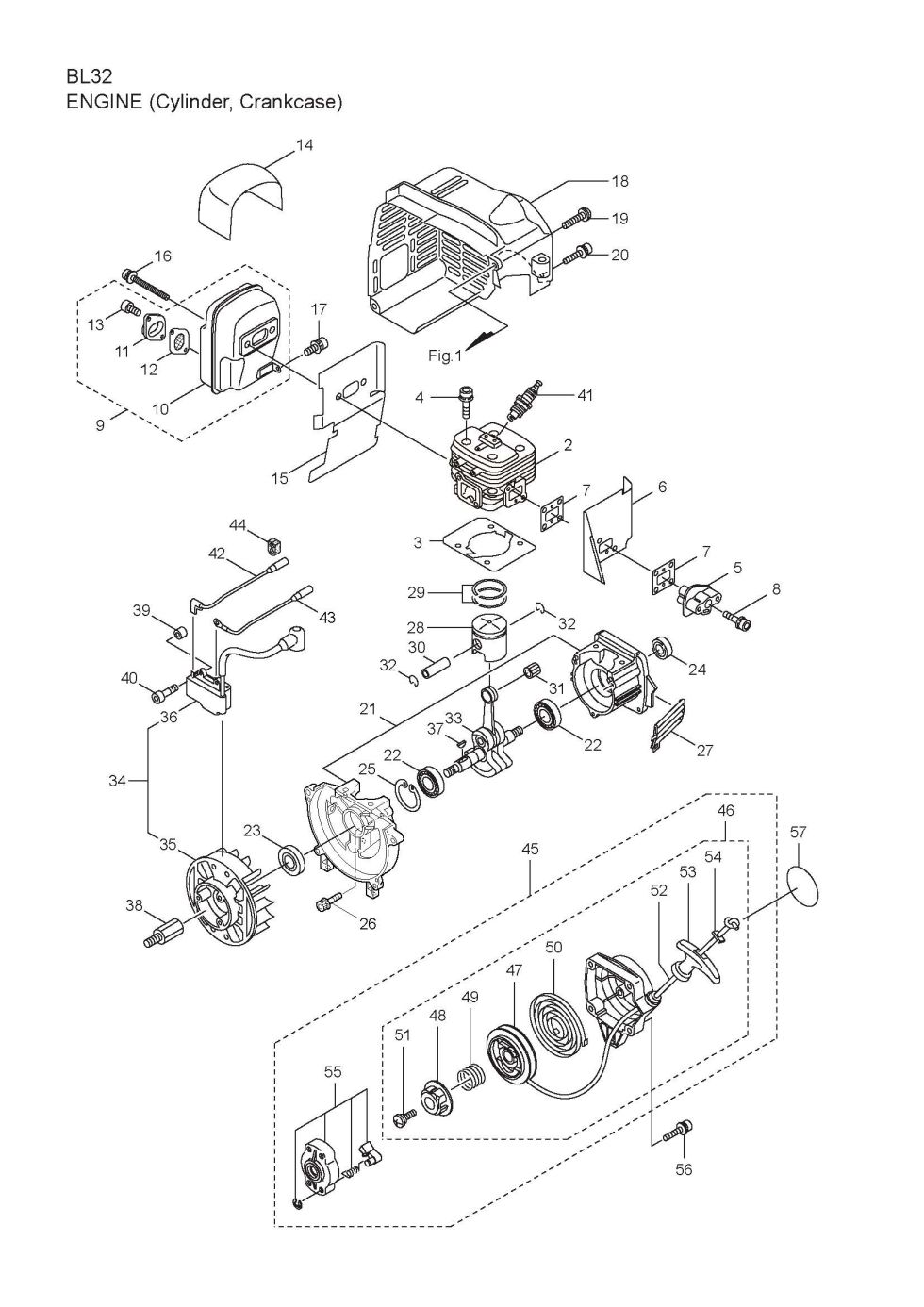 Maruyama Parts Lookup - BL32 Parts Diagrams|BL32 Engine